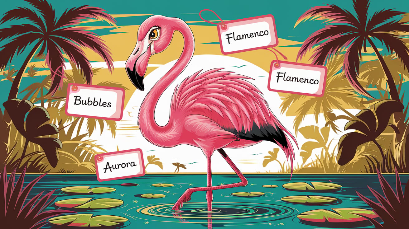 360 Unique Flamingo Names + Fun Name Generator Inside - NameVam